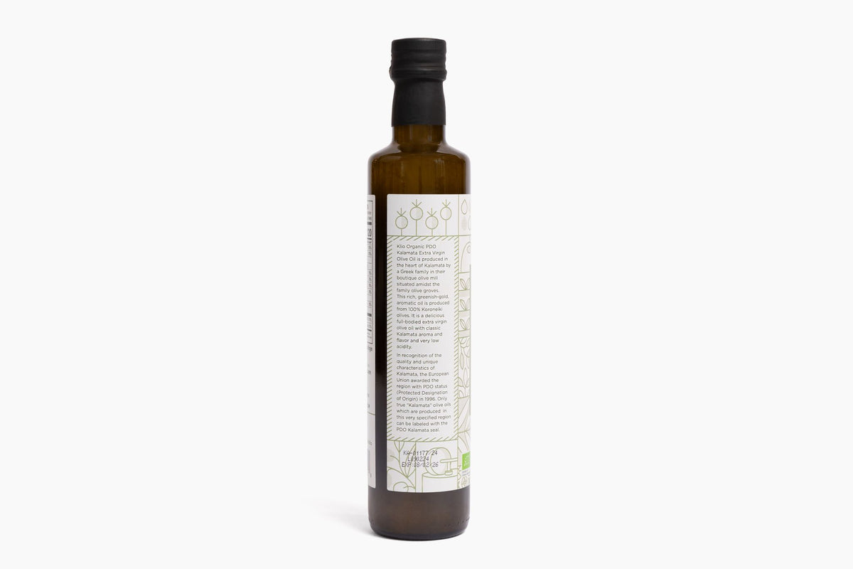 Klio Organic EVOO - PDO Kalamata (500ML/16.9 FL OZ) | Diane Kochilas